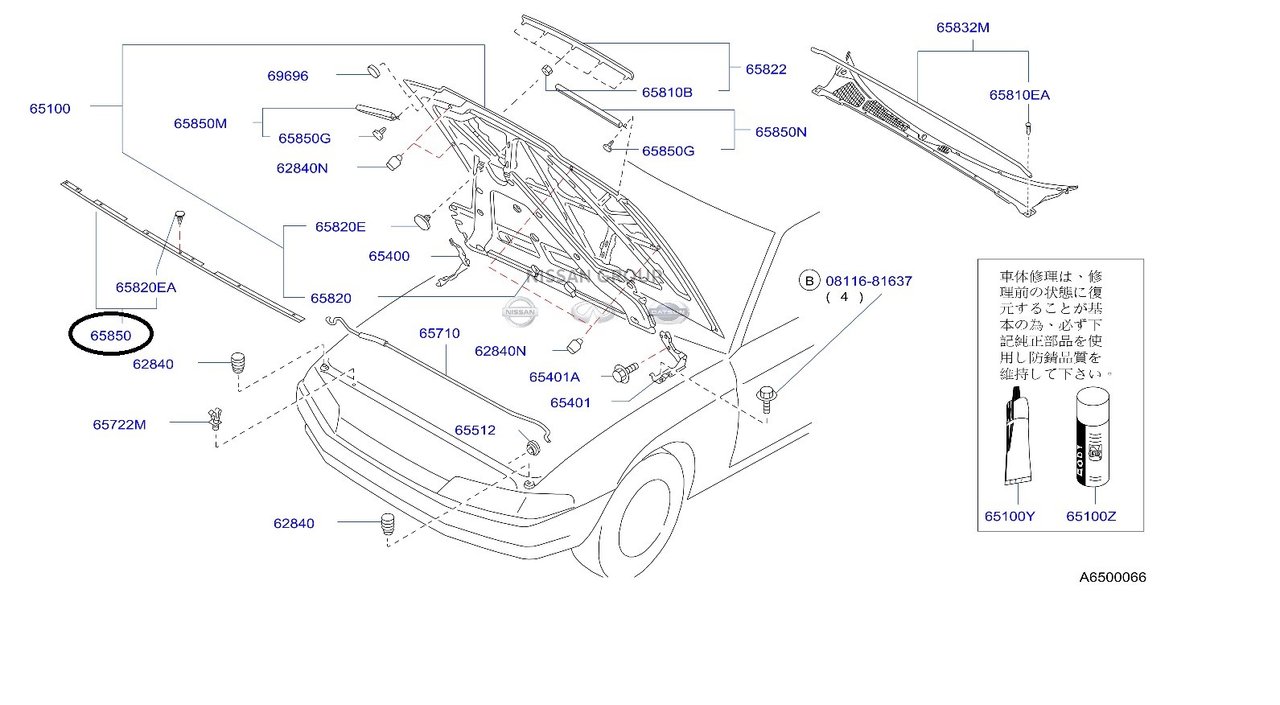 NISMO HERITAGE R32 HOOD SEAL 65810-RHR20 - nissanJDMparts.com